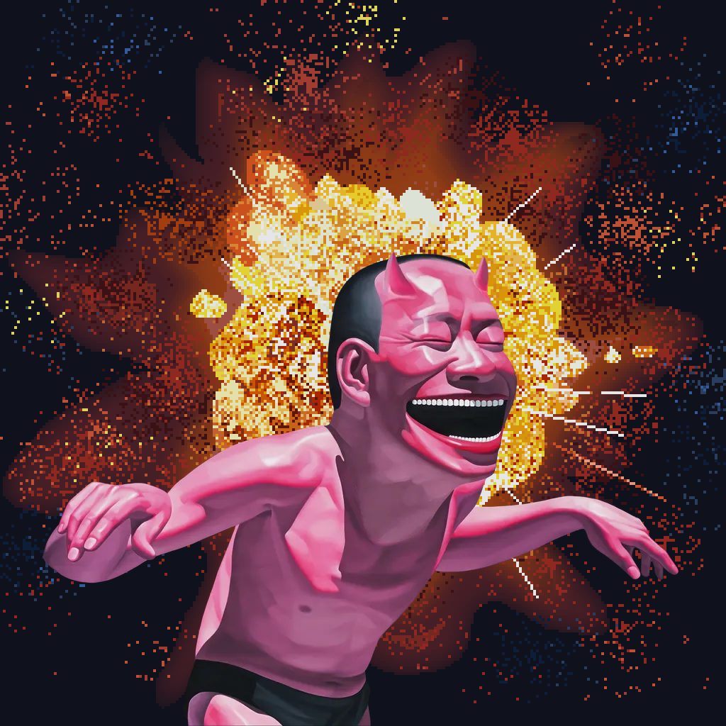 Human by Yue Minjun | Magic Eden - NFT Marketplace